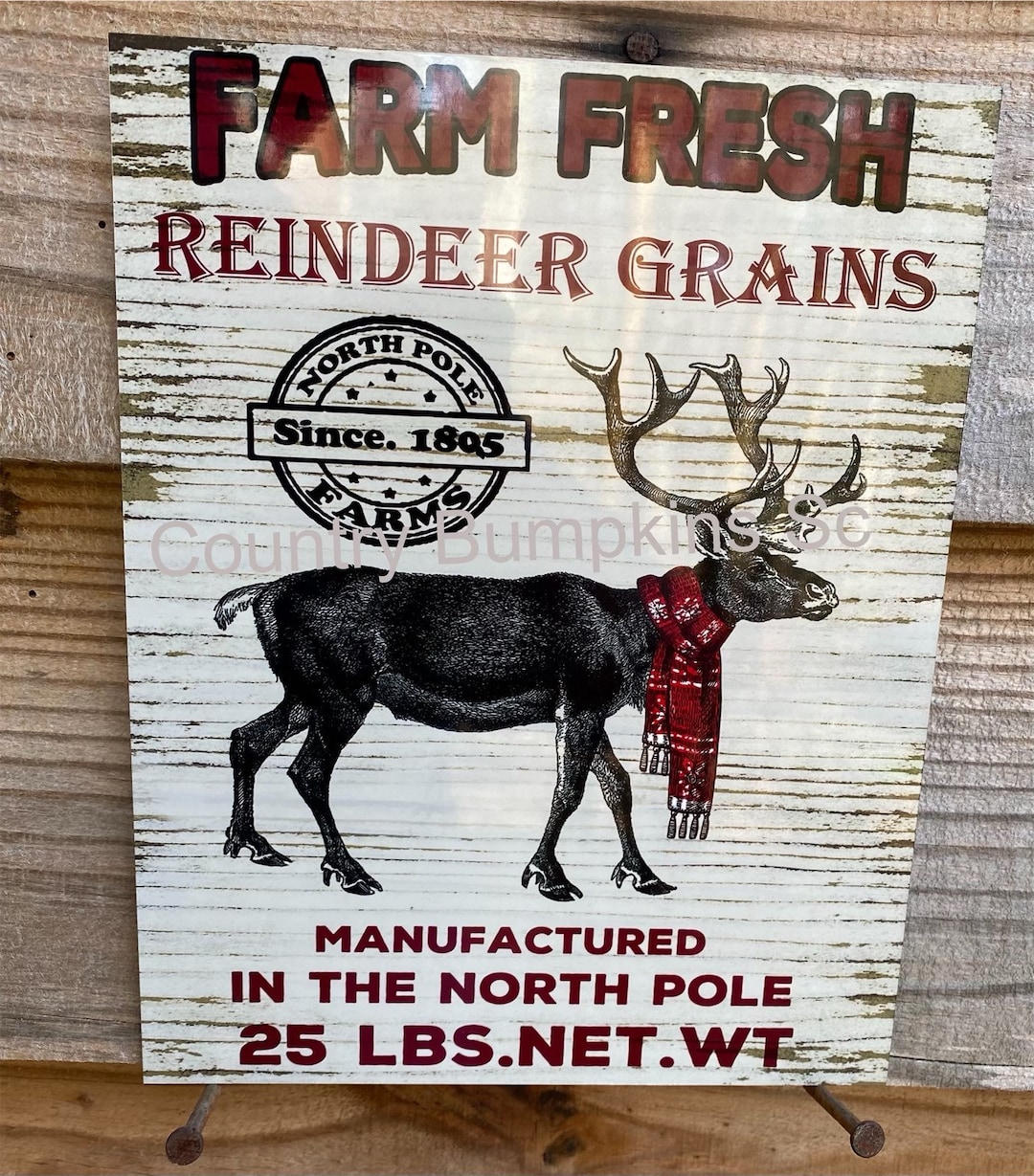 Farm Fresh Reindeer Treats Sign Decor Wreath Sign Wreath Attachment ...