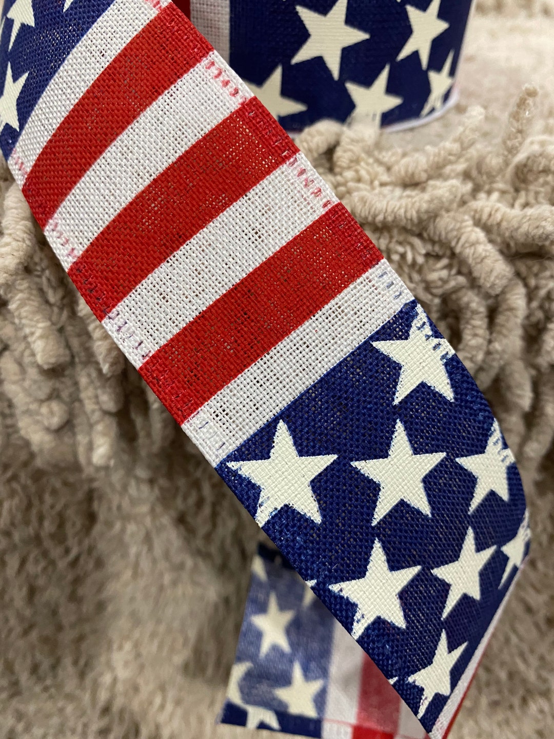 Patriotic Ribbon Wreath Attachment Wreath Ribbon Wreath Decor Ribbon ...