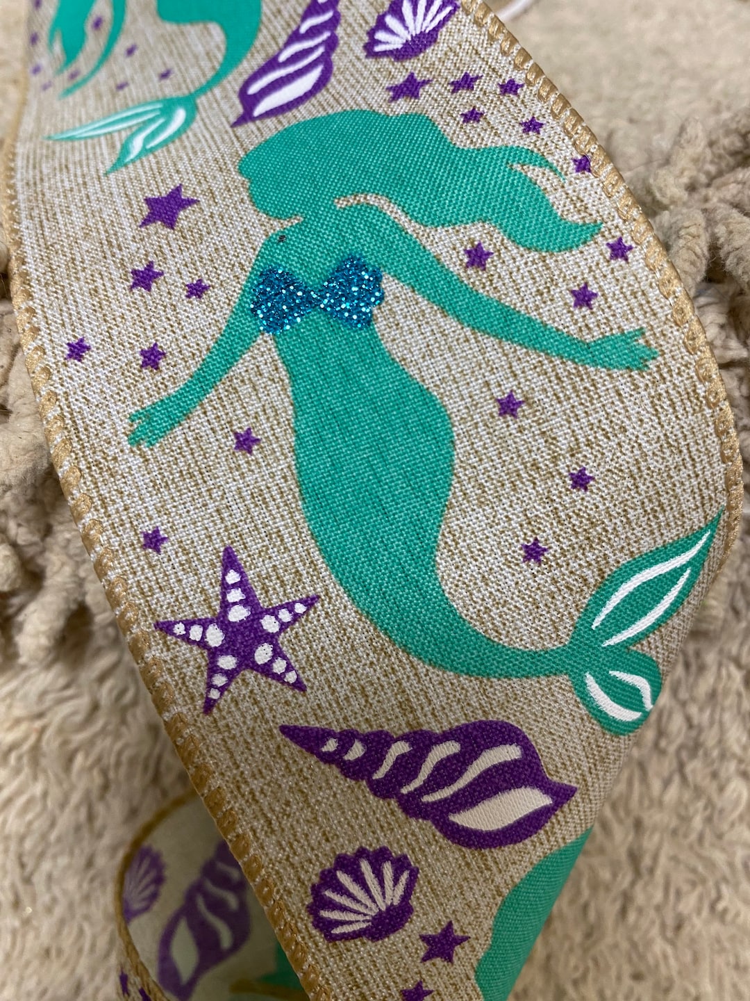 Mermaid Ribbon Nautical Ribbon Beach Ribbon Craft Supplies Wreath ...