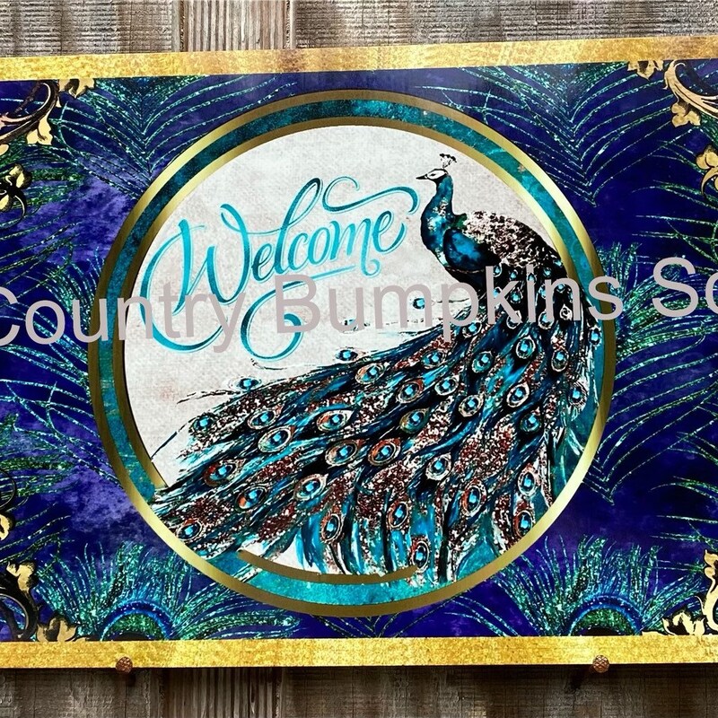 Peacock Welcome Sign - Etsy