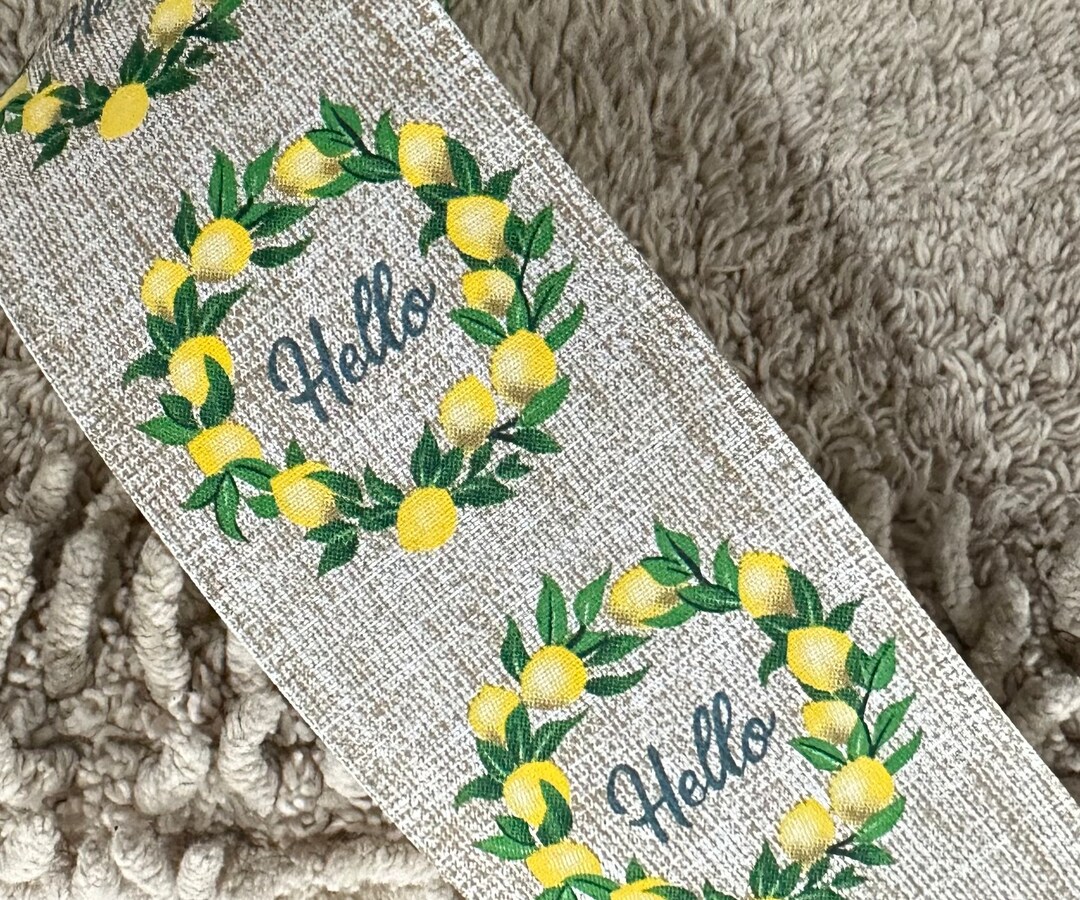 Lemon Ribbon Summer Ribbon Wreath Ribbon Wreath Supplies Craft Ribbon ...