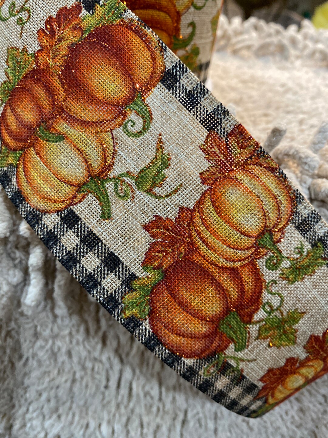 Fall Ribbon Pumpkin Ribbon Wreath Ribbon Wreath Supplies Craft Supplies ...