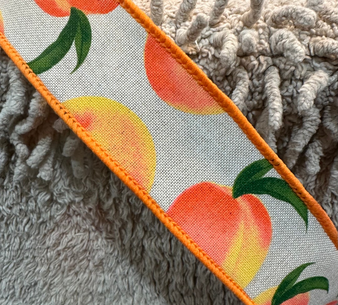 Peach Ribbon Summer Ribbon Wreath Ribbon Wreath Supplies Craft Ribbon ...
