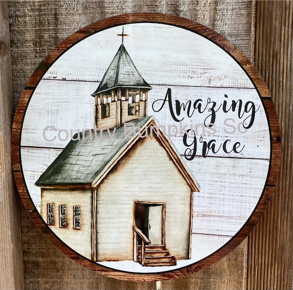 Amazing Grace Sign Farmhouse Decor Wreath Sign Wreath - Etsy