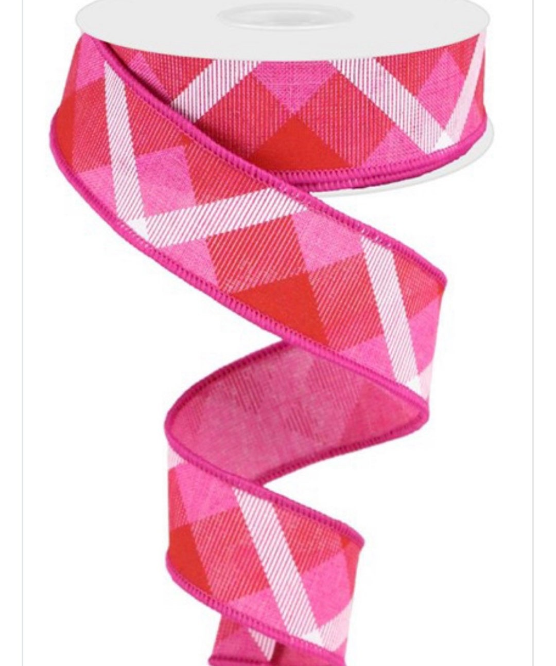 Plaid Ribbon Spring Ribbon Craft Supplies Ribbon Wreath Ribbon - Etsy