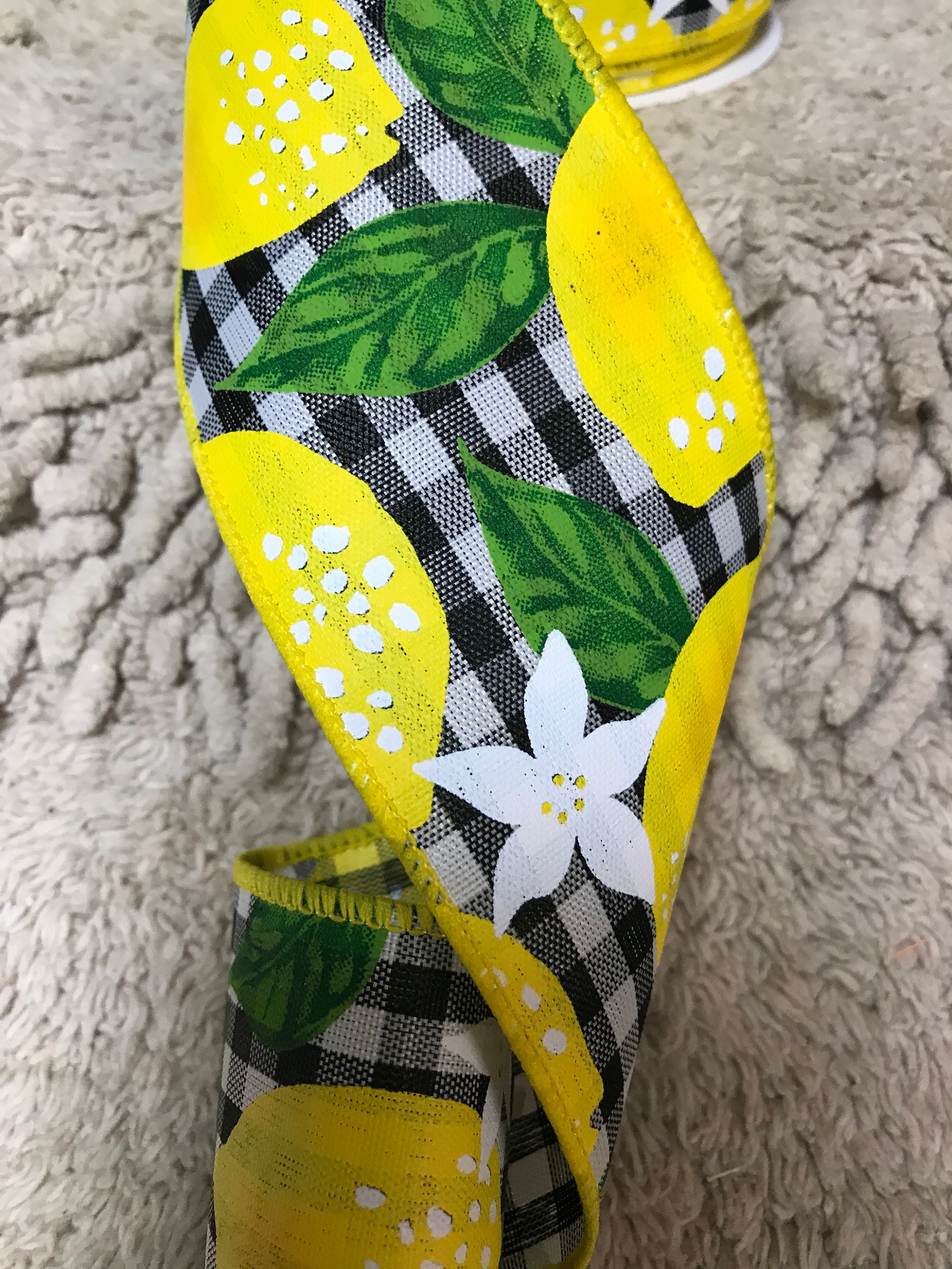 Lemon Ribbon Summer Ribbon Wreath Ribbon Wreath Supplies Craft - Etsy