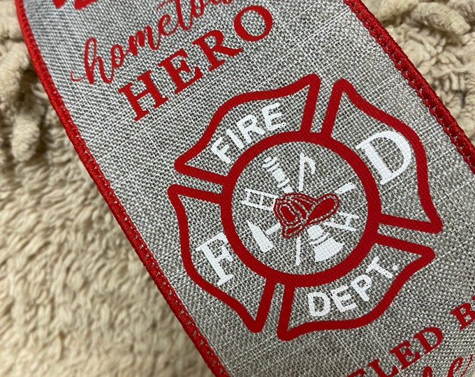 Firefighter Ribbon Hero Ribbon Wreath Ribbon Wreath Supplies - Etsy
