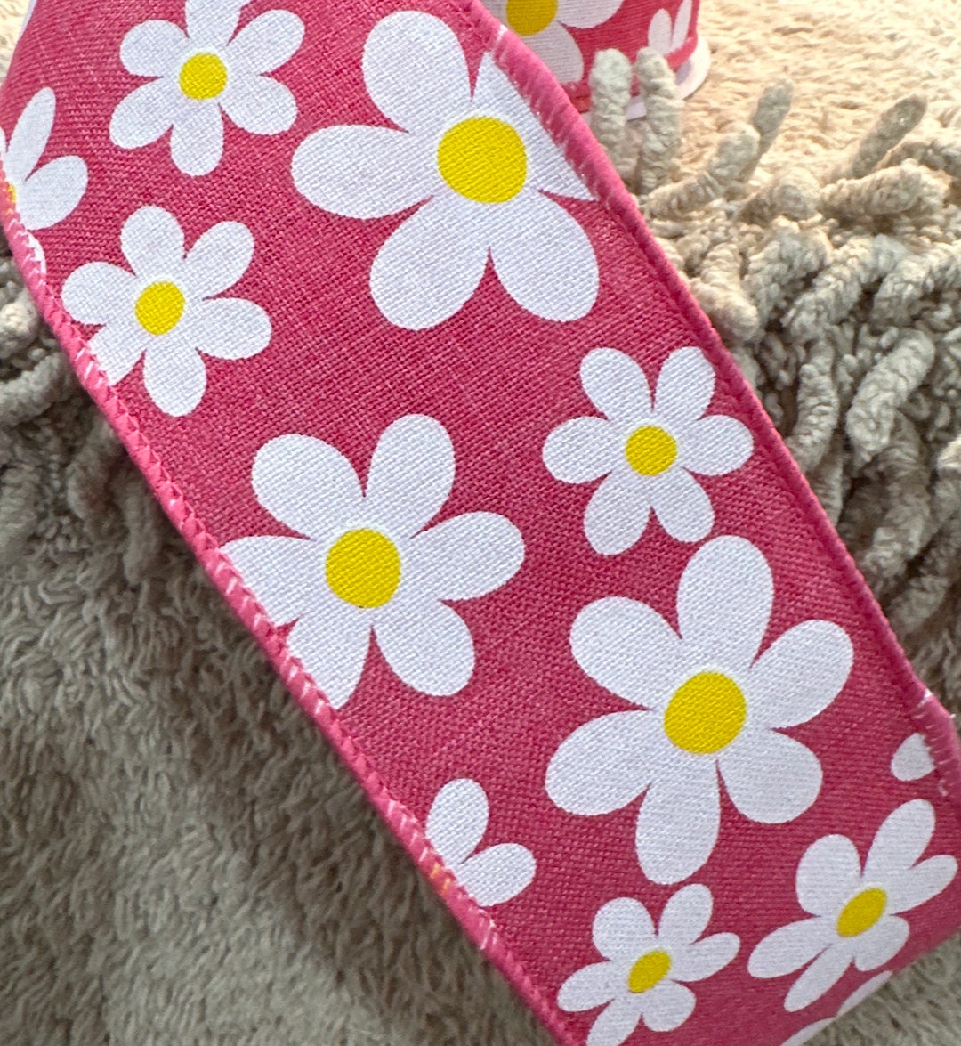 Daisy Ribbon Wreath Ribbon Wreath Supplies Wreath Attachment Ribbon ...
