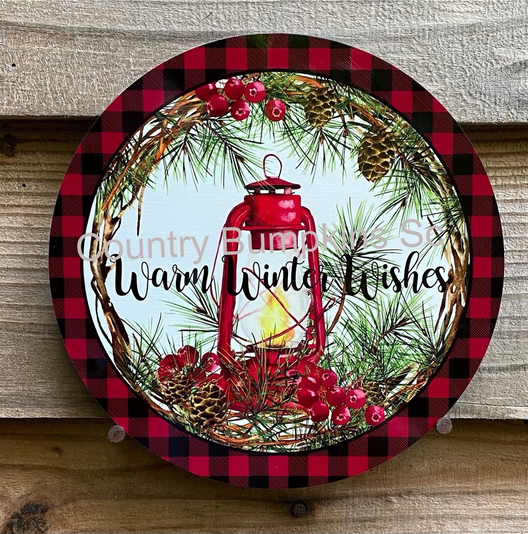 Winter Sign Farmhouse Decor Wreath Sign Wreath Attachment Wreath ...