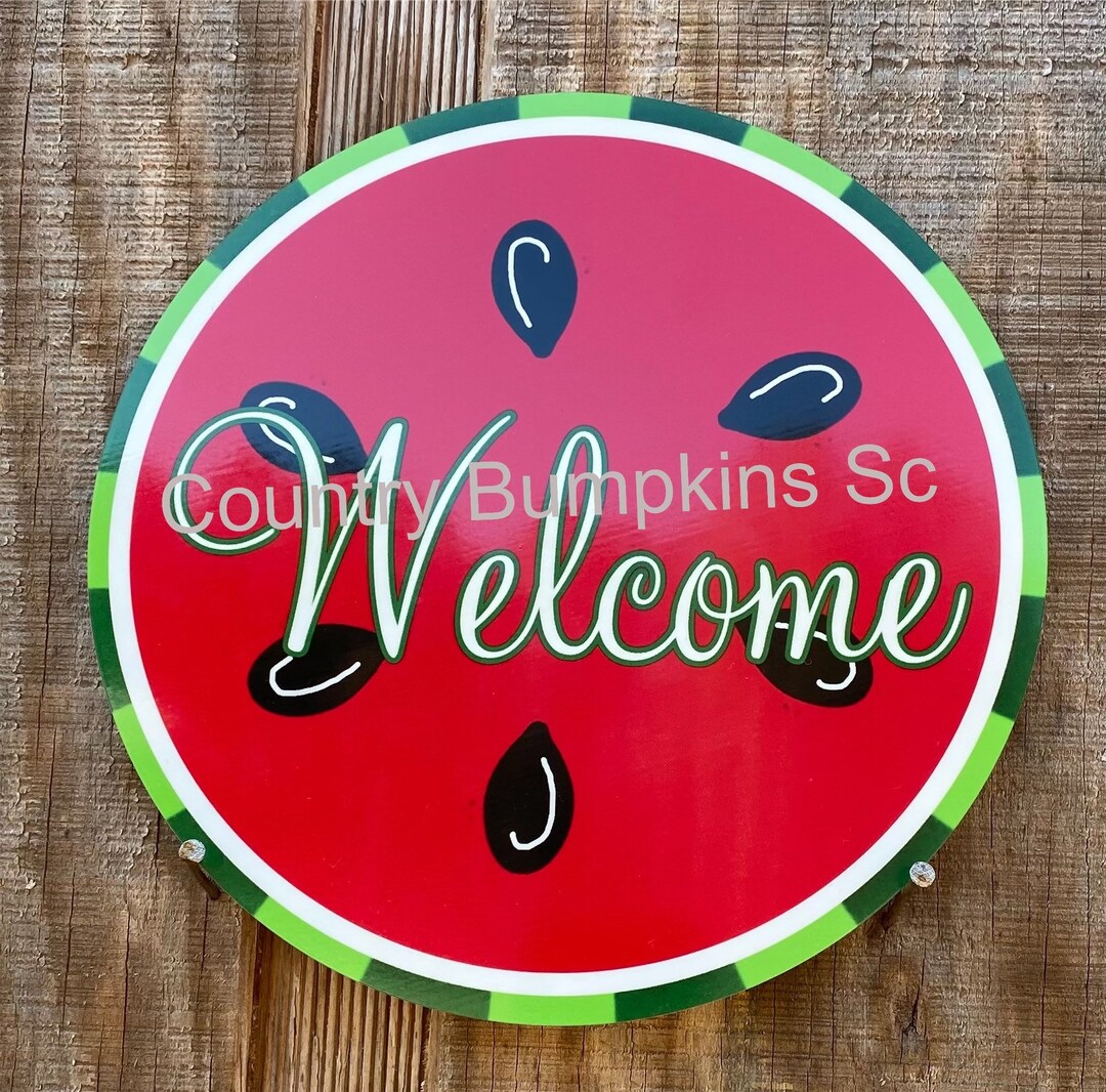 Welcome Watermelon Sign Wreath Sign Wreath Attachment Wreath Supplies ...