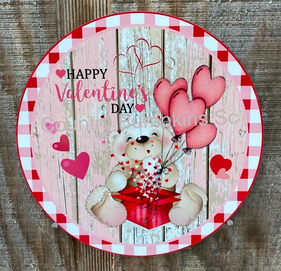 Happy Valentines Day Sign Farmhouse Decor Wreath Sign Wreath | Etsy