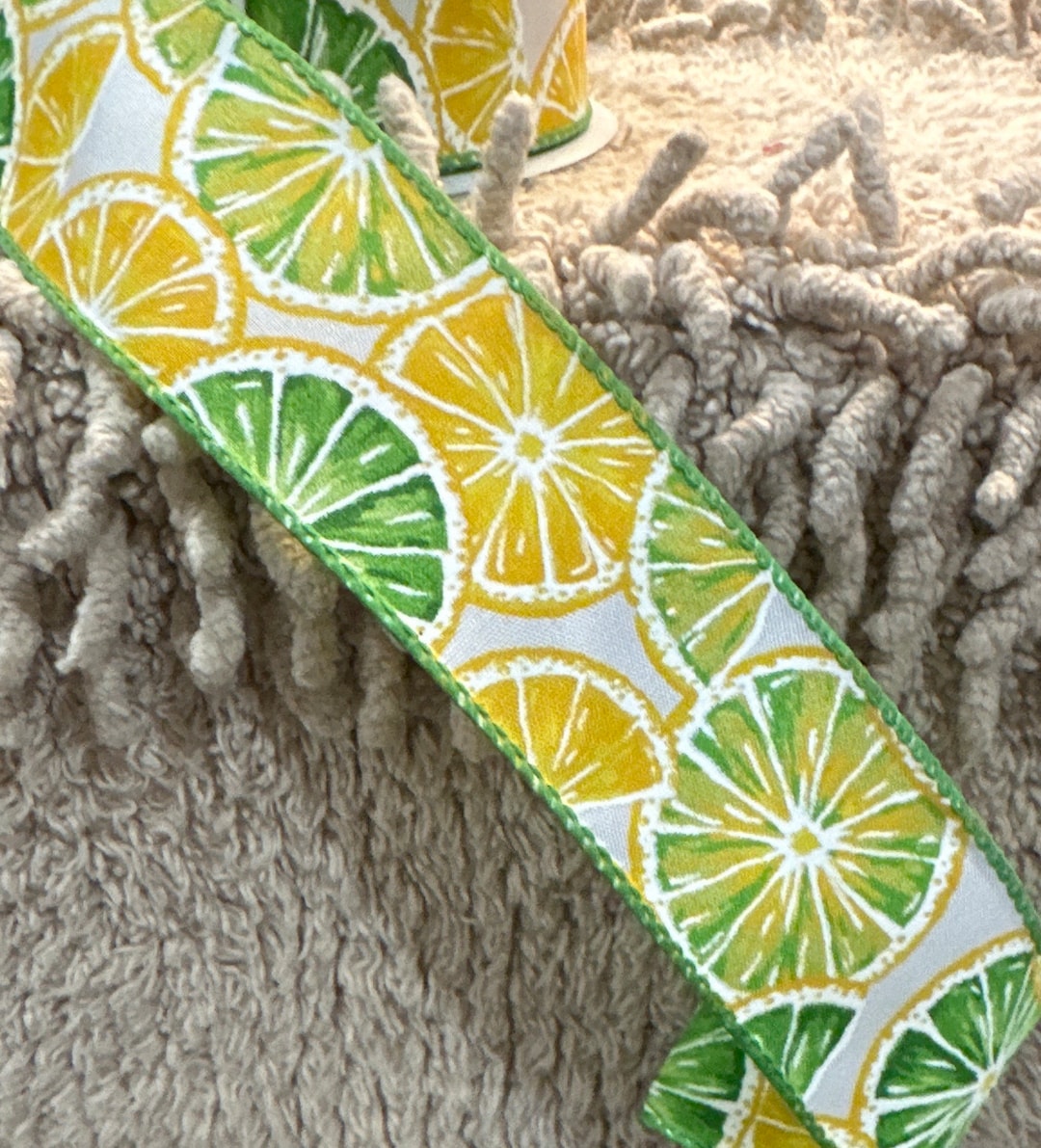 Lemon Ribbon Summer Ribbon Wreath Ribbon Wreath Supplies Craft Ribbon ...