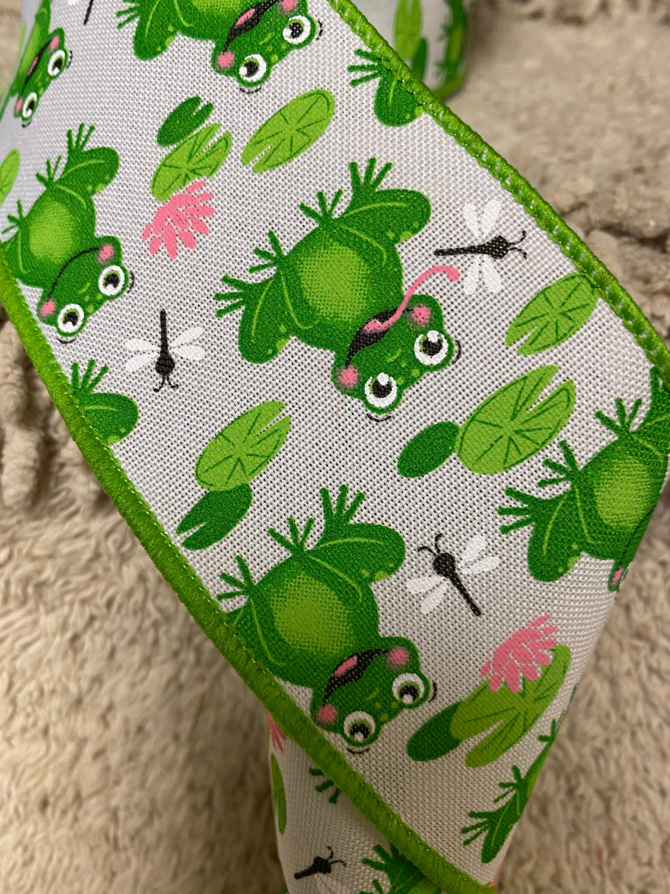 Spring Ribbon Frog Ribbon Wreath Ribbon Wreath Supplies Wreath - Etsy