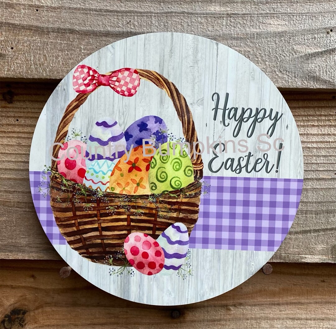 Happy Easter Wreath Sign Wreath Attachment Wreath Supplies Craft ...