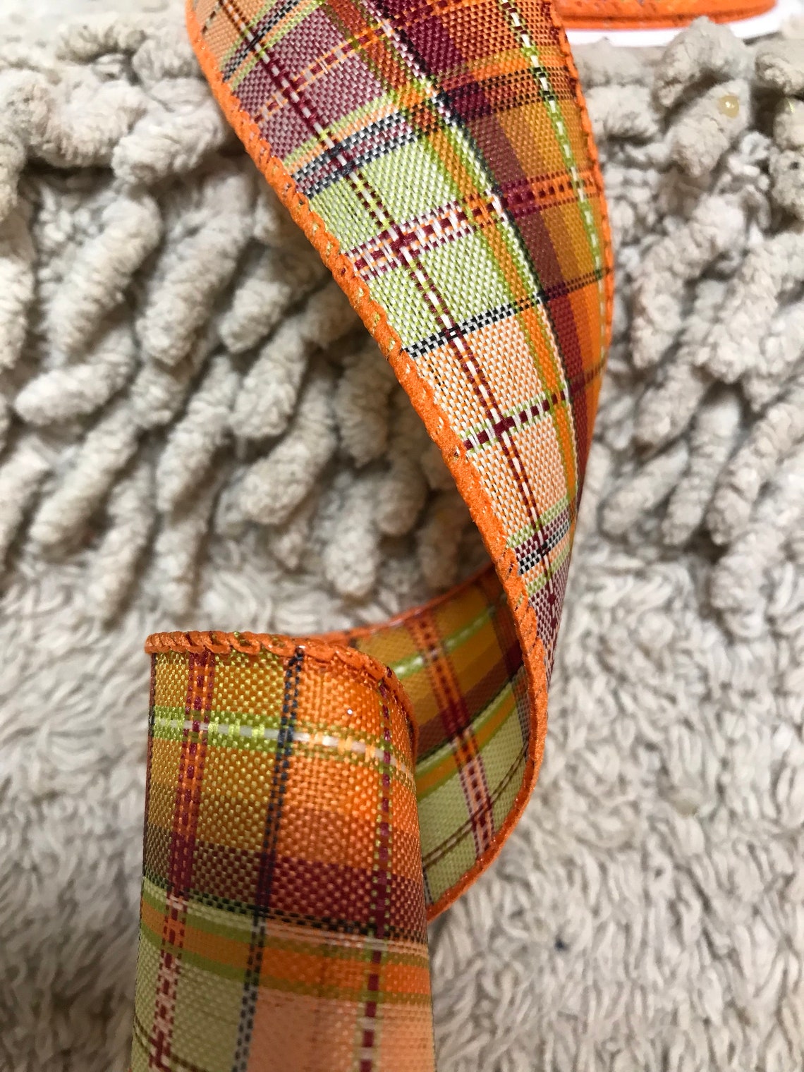 Fall Ribbon Plaid Ribbon Wreath Ribbon Wreath Supplies Craft - Etsy