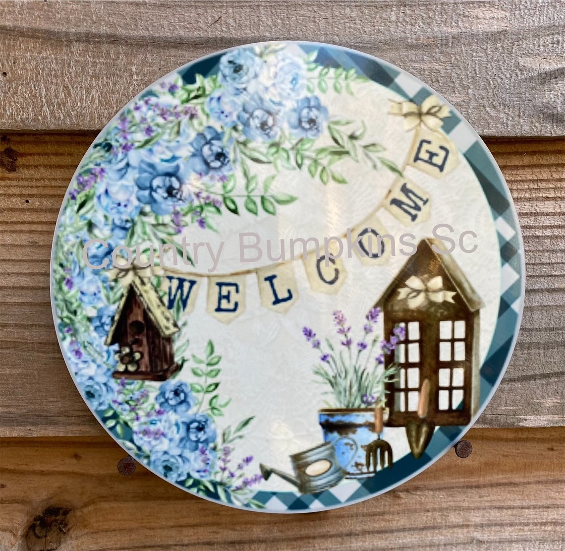 Welcome Sign With Birdhouse Farmhouse Decor Wreath Sign Wreath ...