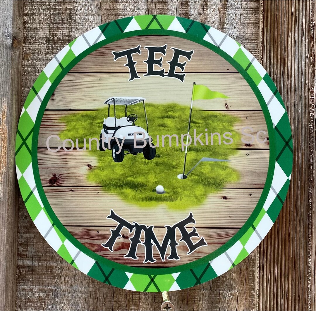 Tee Time Sign Wreath Sign Wreath Attachment Wreath Supplies Craft ...