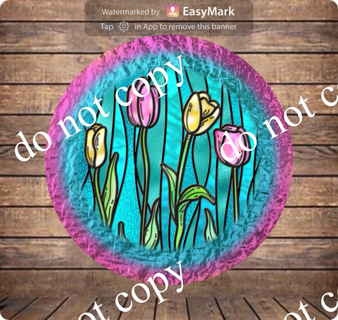 Tulip Sign Wreath Sign Wreath Attachment Wreath Supplies Craft Supplies ...