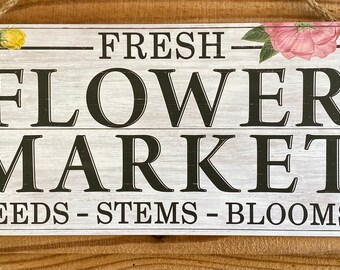 Fresh Flower Sign - Etsy