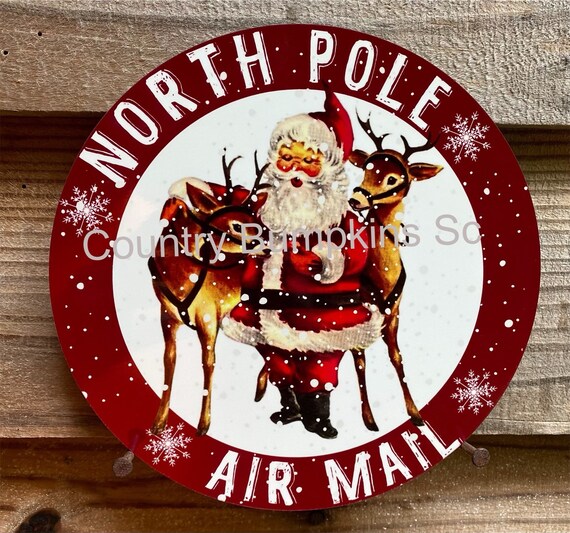 Metal North Pole Sign