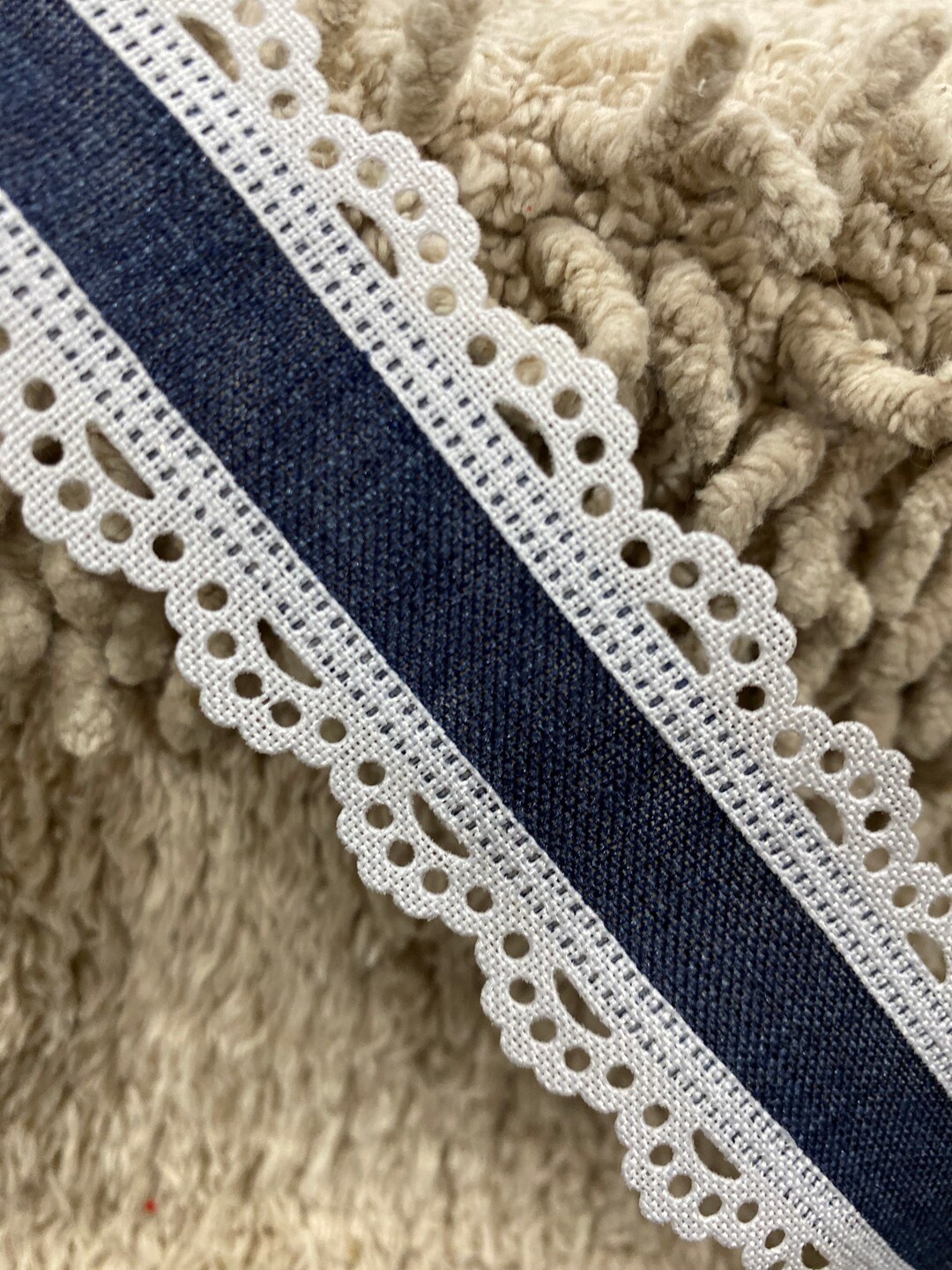 Denim Ribbon Lace Edge Ribbon Canvas Ribbon Spring Ribbon - Etsy