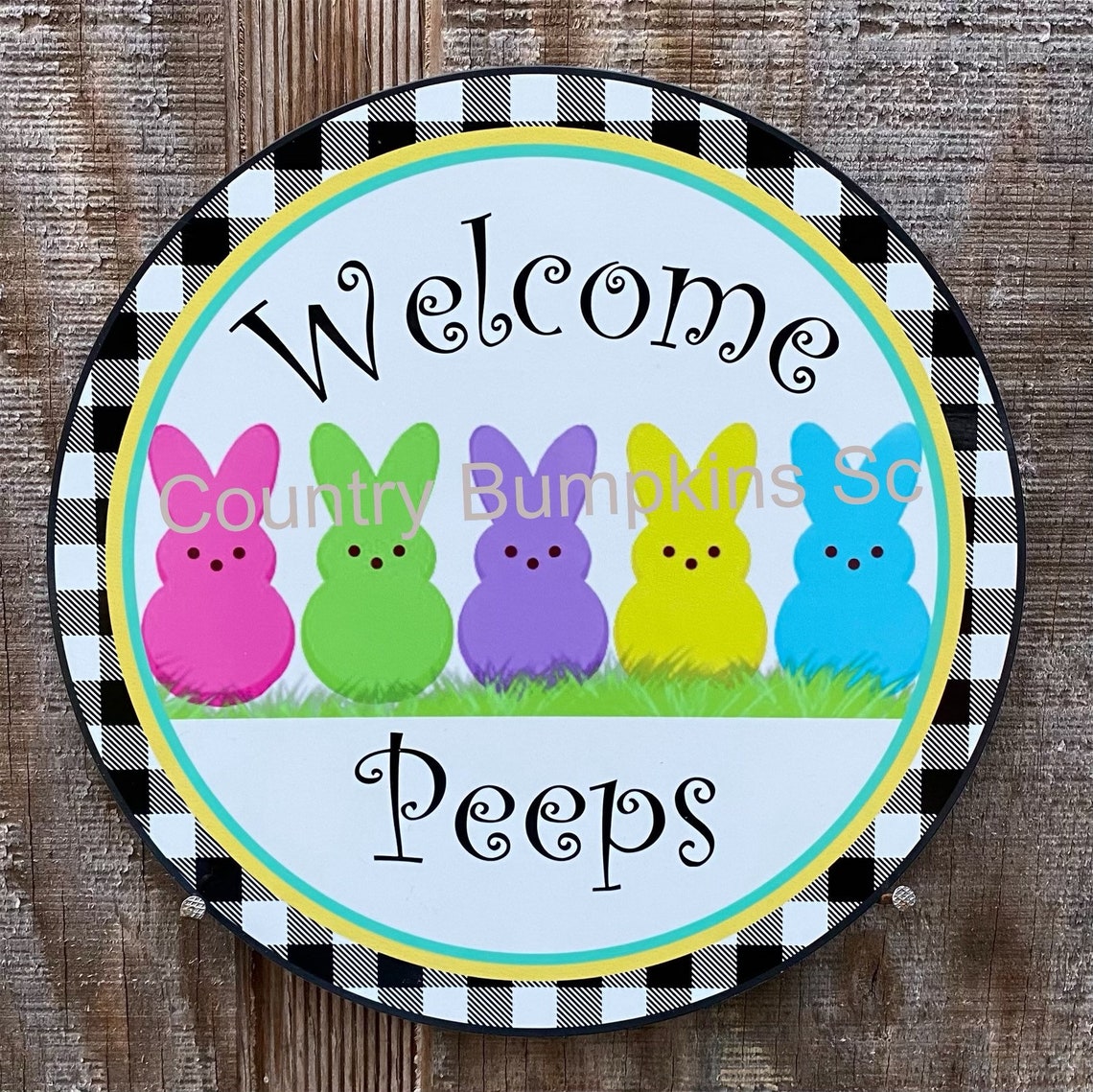 Welcome Peeps Wreath Sign Wreath Attachment Wreath Supplies Craft ...