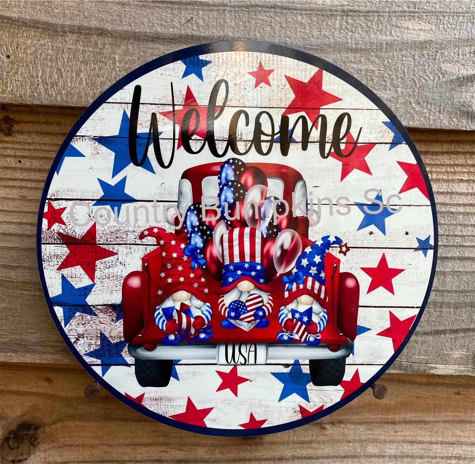 Patriotic Welcome Sign Wreath Sign Wreath Attachment Wreath - Etsy