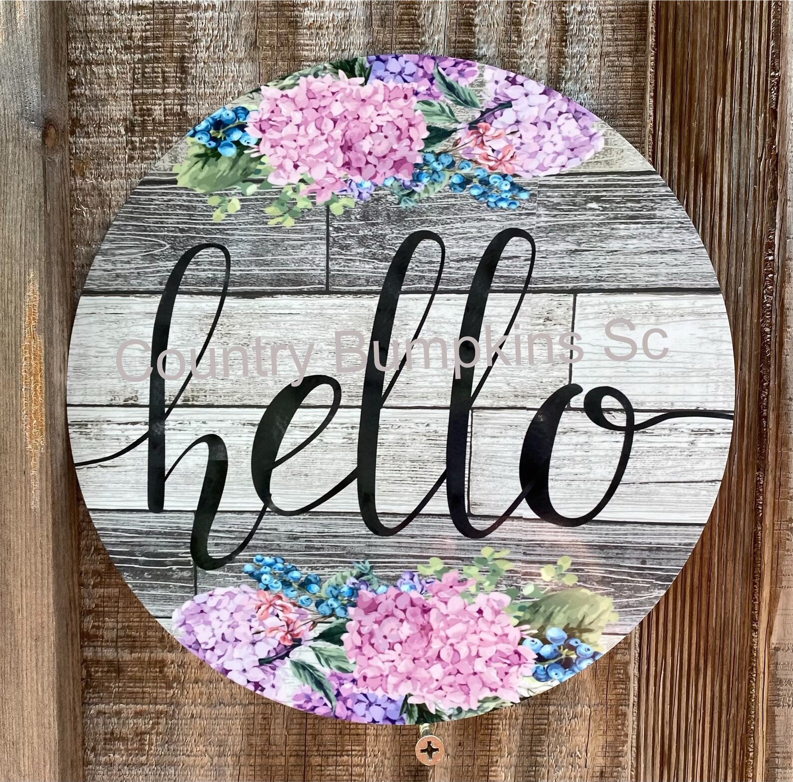 Hello Sign Farmhouse Decor Wreath Sign Wreath Attachment Wreath ...