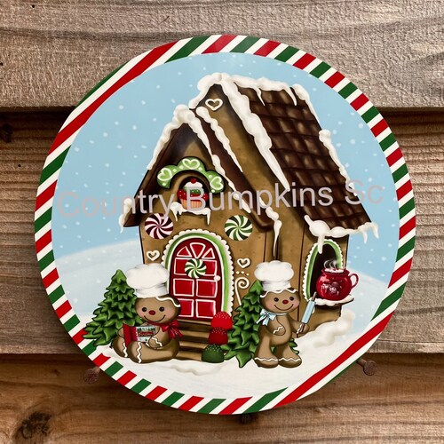 Welcome Gingerbread House Sign Farmhouse Decor Wreath Sign - Etsy