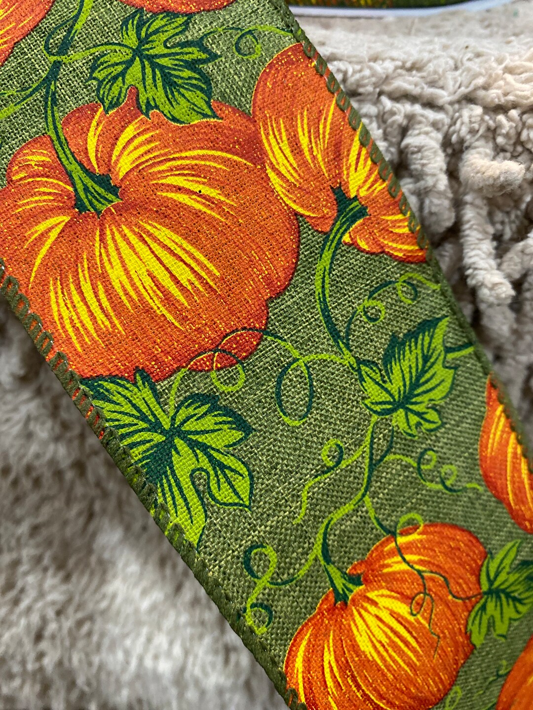 Fall Ribbon Pumpkin Ribbon Wreath Ribbon Wreath Supplies Craft Supplies ...