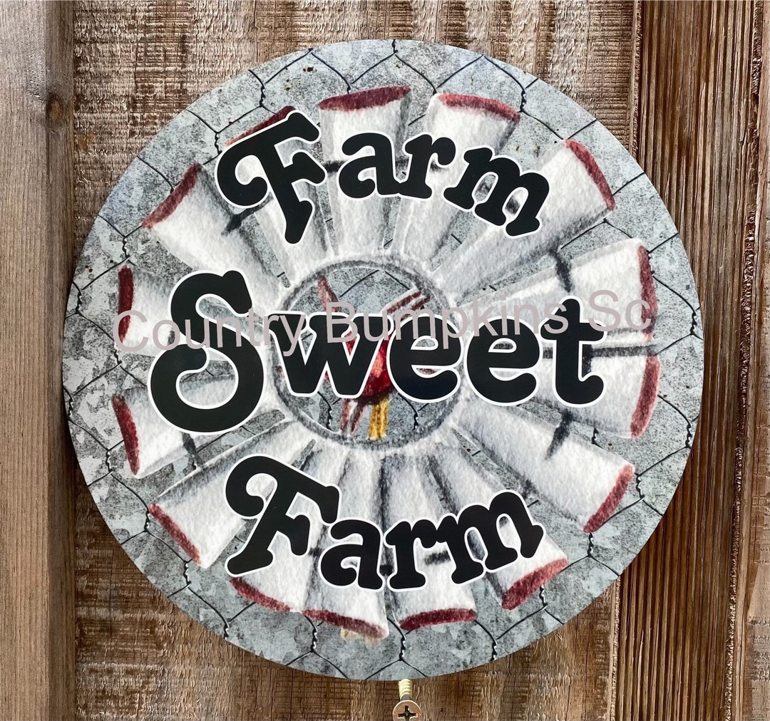 Farm Sweet Farm Sign Farmhouse Decor Wreath Sign Wreath Attachment ...