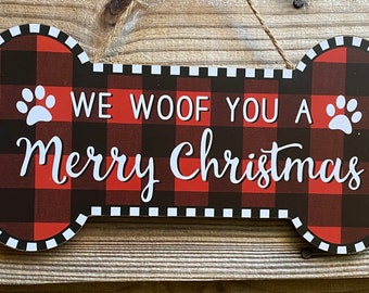 Christmas Dog Sign | Etsy