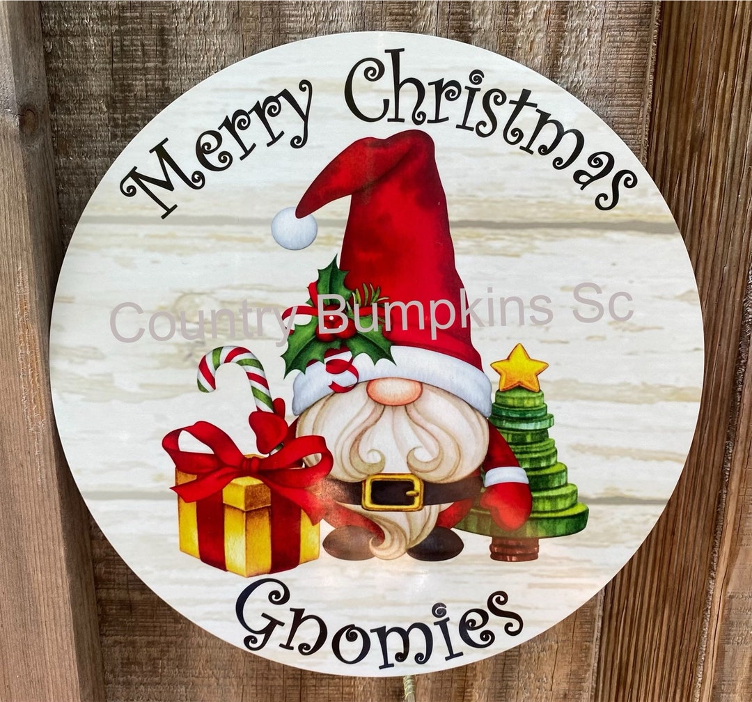 Merry Christmas Gnomies Sign Farmhouse Decor Wreath Sign Wreath ...