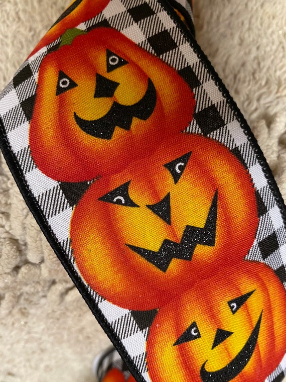 Halloween ribbon fall ribbon wreath ribbonwreath supplies | Etsy