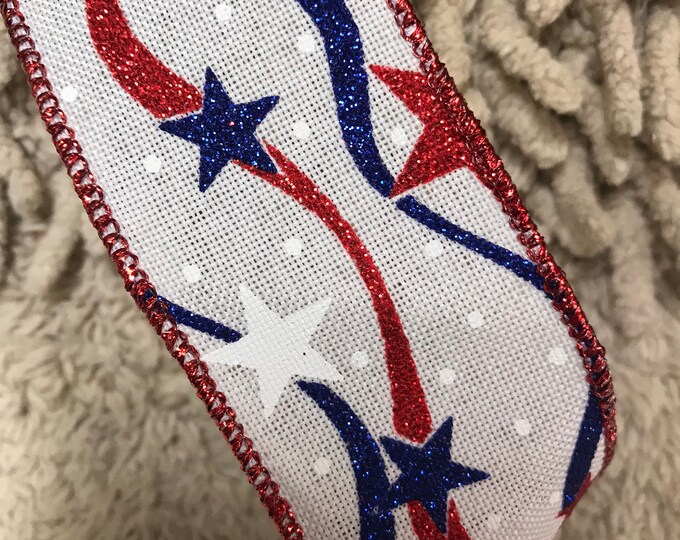 Patriotic Ribbon Wreath Attachment Wreath Ribbon Wreath Decor Ribbon ...