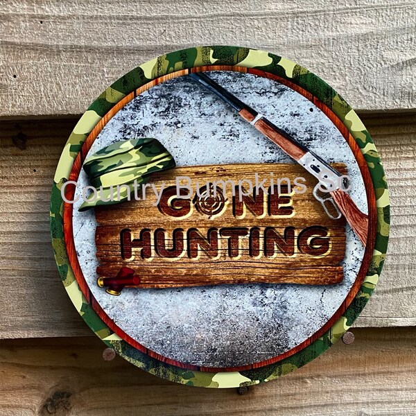 Gone Hunting Sign - Etsy