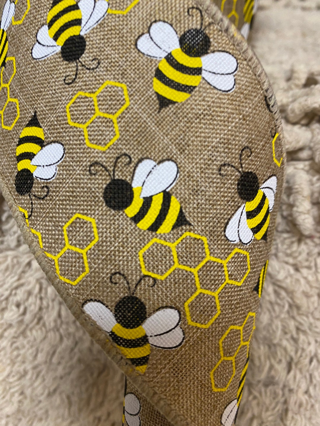 Bee Ribbon Bee Decor Ribbon Wreath Ribbon Wreath Supplies Craft ...