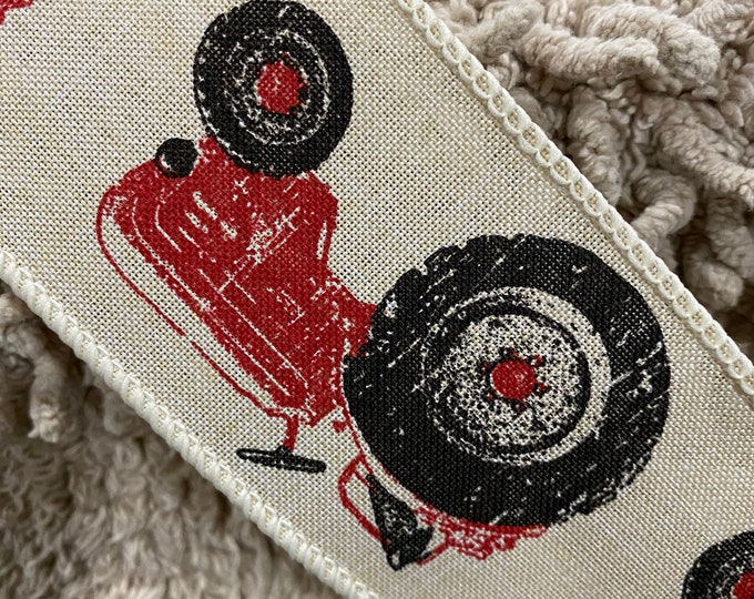 Tractor Ribbon Farmhouse Ribbon Farmhouse Decor Wreath Supplies Craft ...