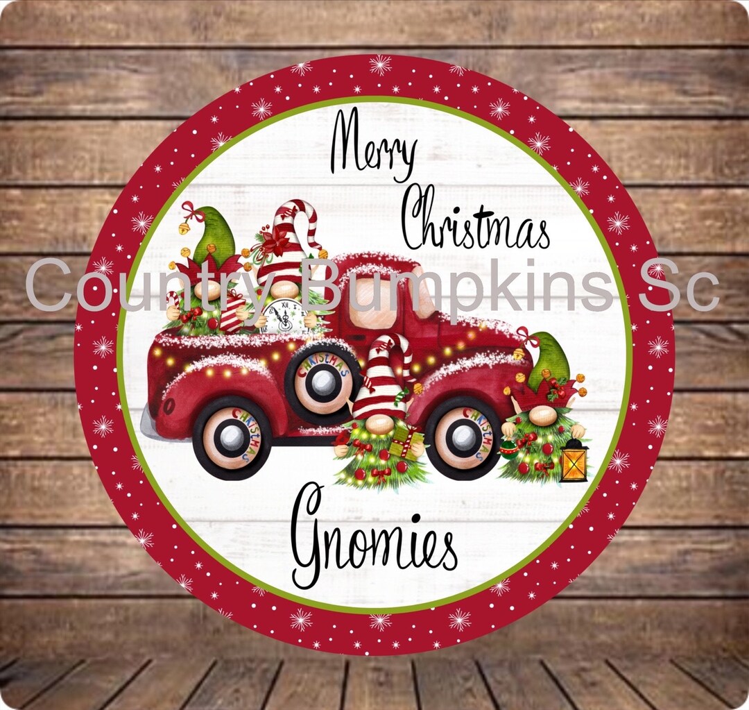 Merry Christmas Gnomies Sign Farmhouse Decor Wreath Sign Wreath ...