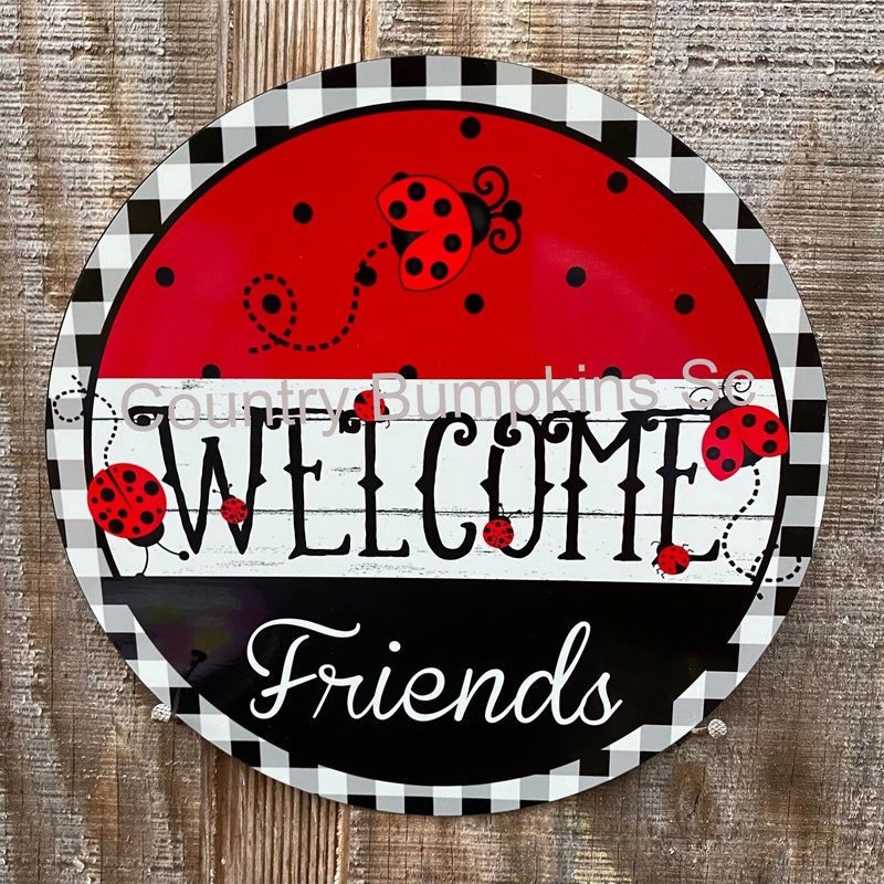 Ladybug Welcome Sign - Etsy