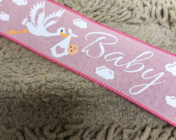 Baby Ribbon Its a Girl Ribbon Ribbon Nursey Ribbon Wreath - Etsy