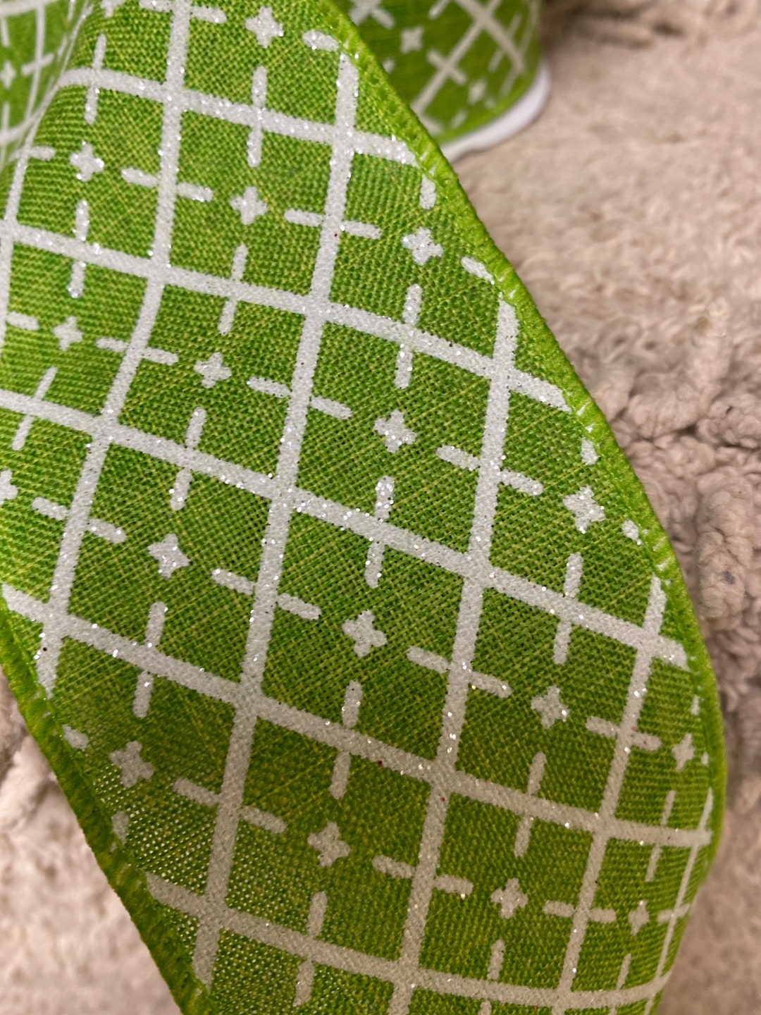 Spring Ribbon Plaid Ribbon Summer Ribbon Wreath Ribbon Wreath Supplies ...