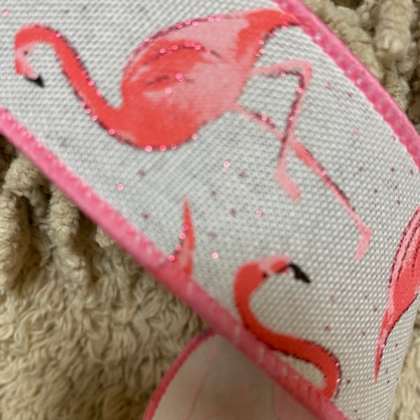 Flamingo Ribbon Wired - Etsy