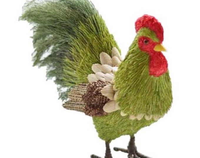 Standing Chicken Floral Accents Farmhouse Wreath Decor Silk Floral ...