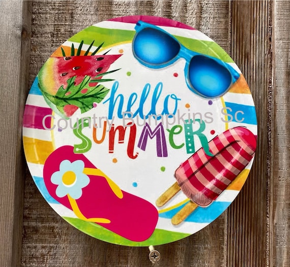 Hello Summer Sign Wreath Sign Wreath Attachment Wreath | Etsy