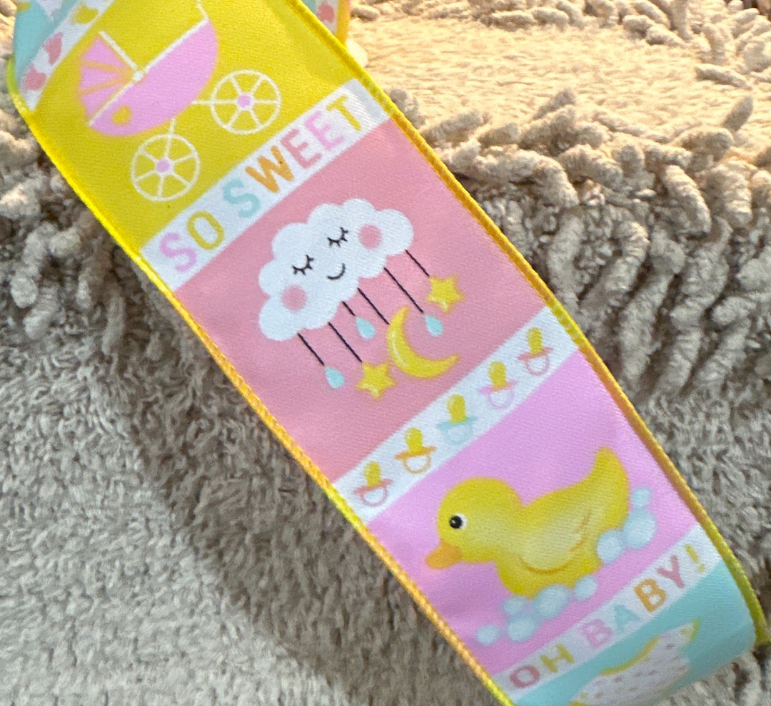 Baby Ribbon Baby Showerribbon Ribbon Nursey Ribbon Wreath Ribbon Wreath ...