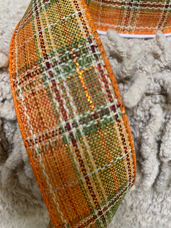 Fall Ribbon Plaid Ribbon Wreath Ribbon Wreath Supplies Craft - Etsy