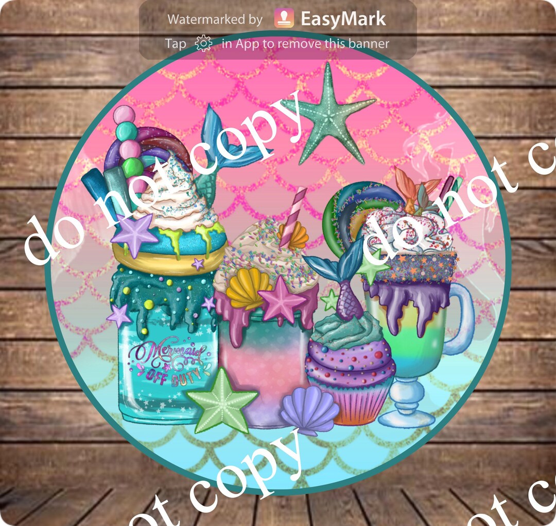 Mermaid Sign Farmhouse Decor Wreath Sign Wreath Attachment Wreath ...