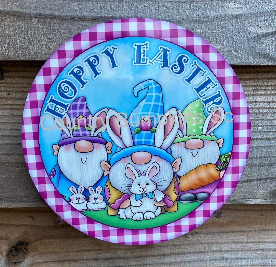 Hoppy Easter Wreath Sign Wreath Attachment Wreath Supplies Craft ...