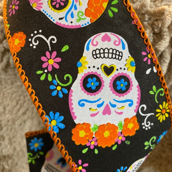 Sugar Skull Ribbon - Etsy